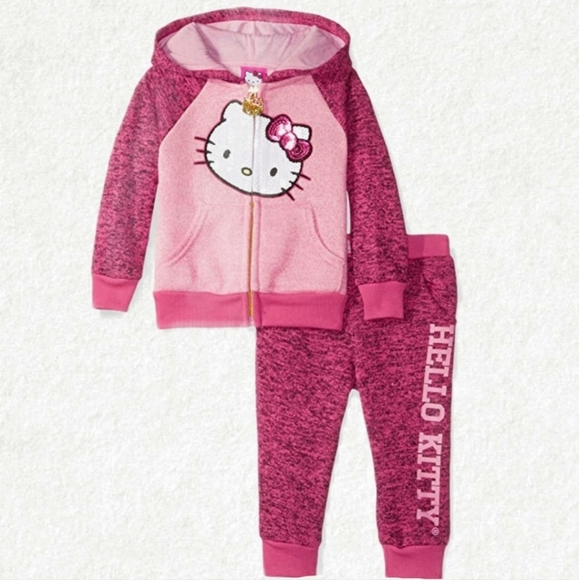Sanrio | Matching Sets | Hello Kitty Pink Knit Track Suit | Poshmark